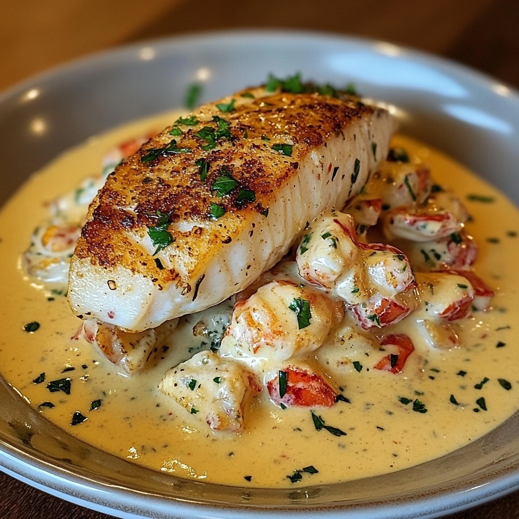 Seared Snapper with Lobster Cream Sauce – hopemakers