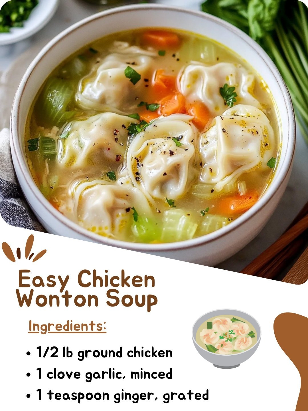 Easy Chicken Wonton Soup – hopemakers