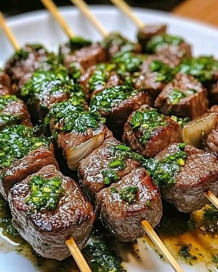 Grilled Beef Skewers with Chimichurri Sauce – hopemakers