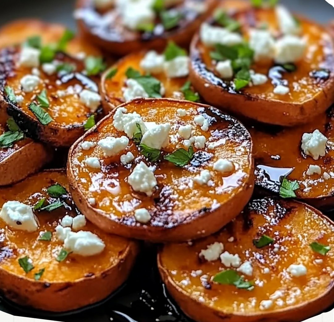 Roasted Sweet Potato Rounds with Honey and Feta – hopemakers