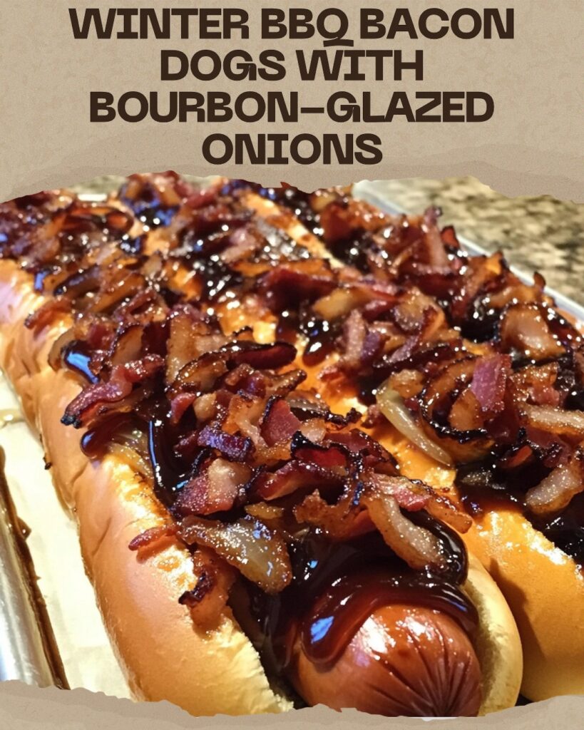 Winter BBQ Bacon Dogs with Bourbon-Glazed Onions – hopemakers