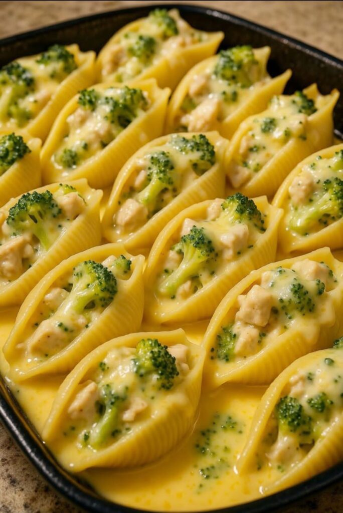 Cheesy Chicken & Broccoli Stuffed Shells – hopemakers