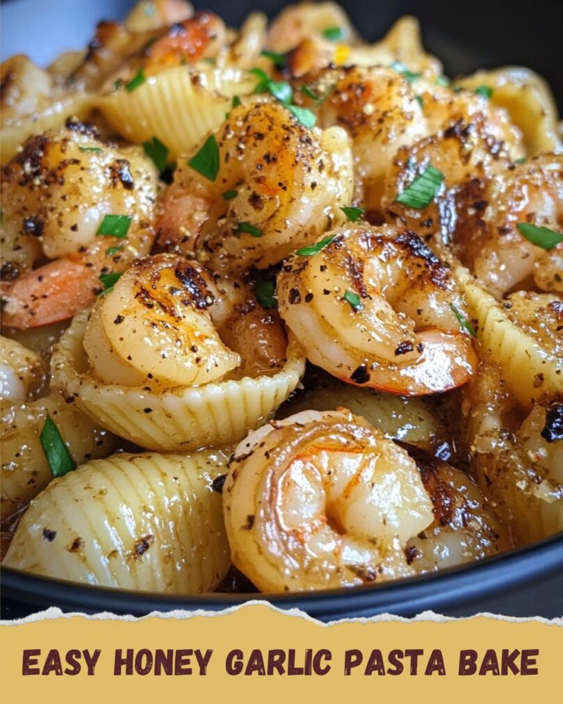 Honey Garlic Shrimp Pasta Shells Bake – hopemakers
