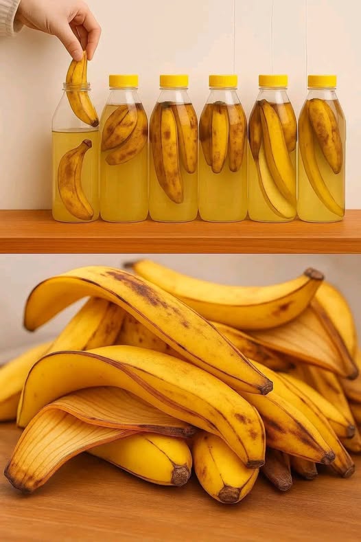 Don’t throw away your banana peels anymore! Put them in a bottle and ...