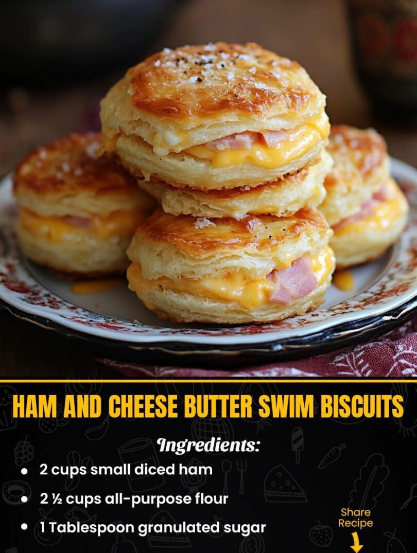 HAM AND CHEESE BUTTER SWIM BISCUITS – hopemakers
